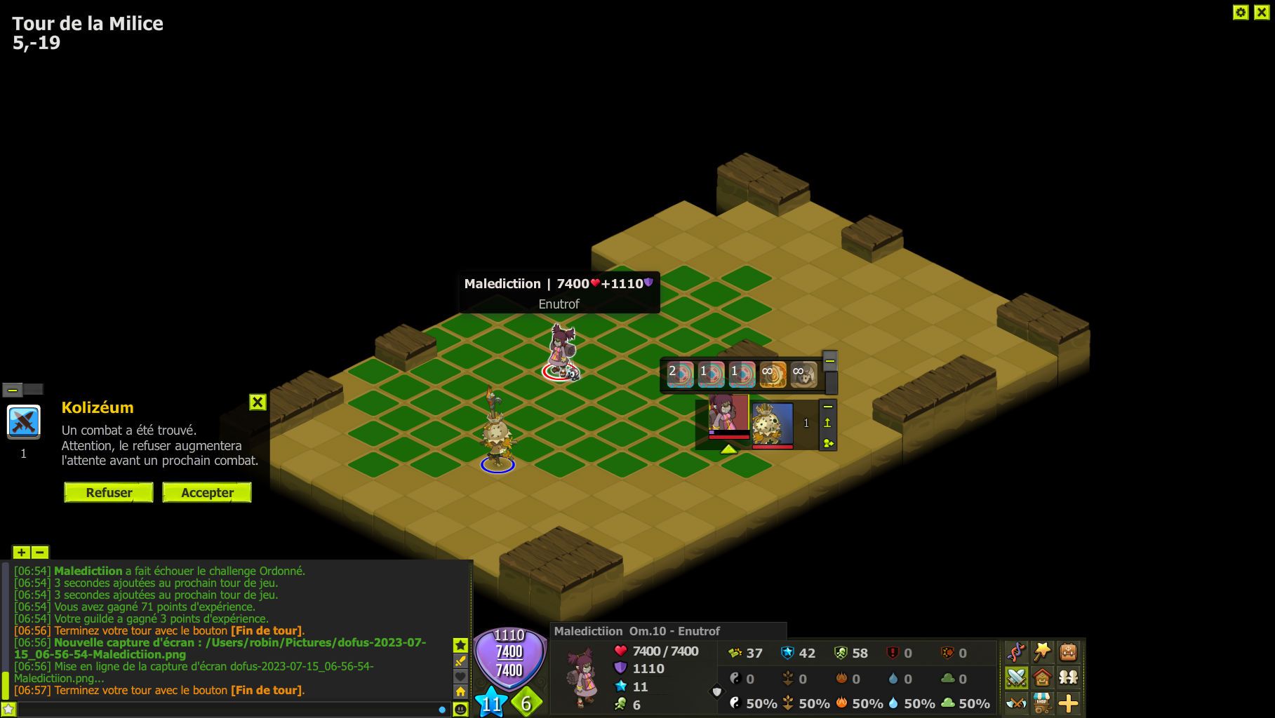 L'enu 7k pv 50% qui fait durer - Forum - DOFUS, le MMORPG stratégique.